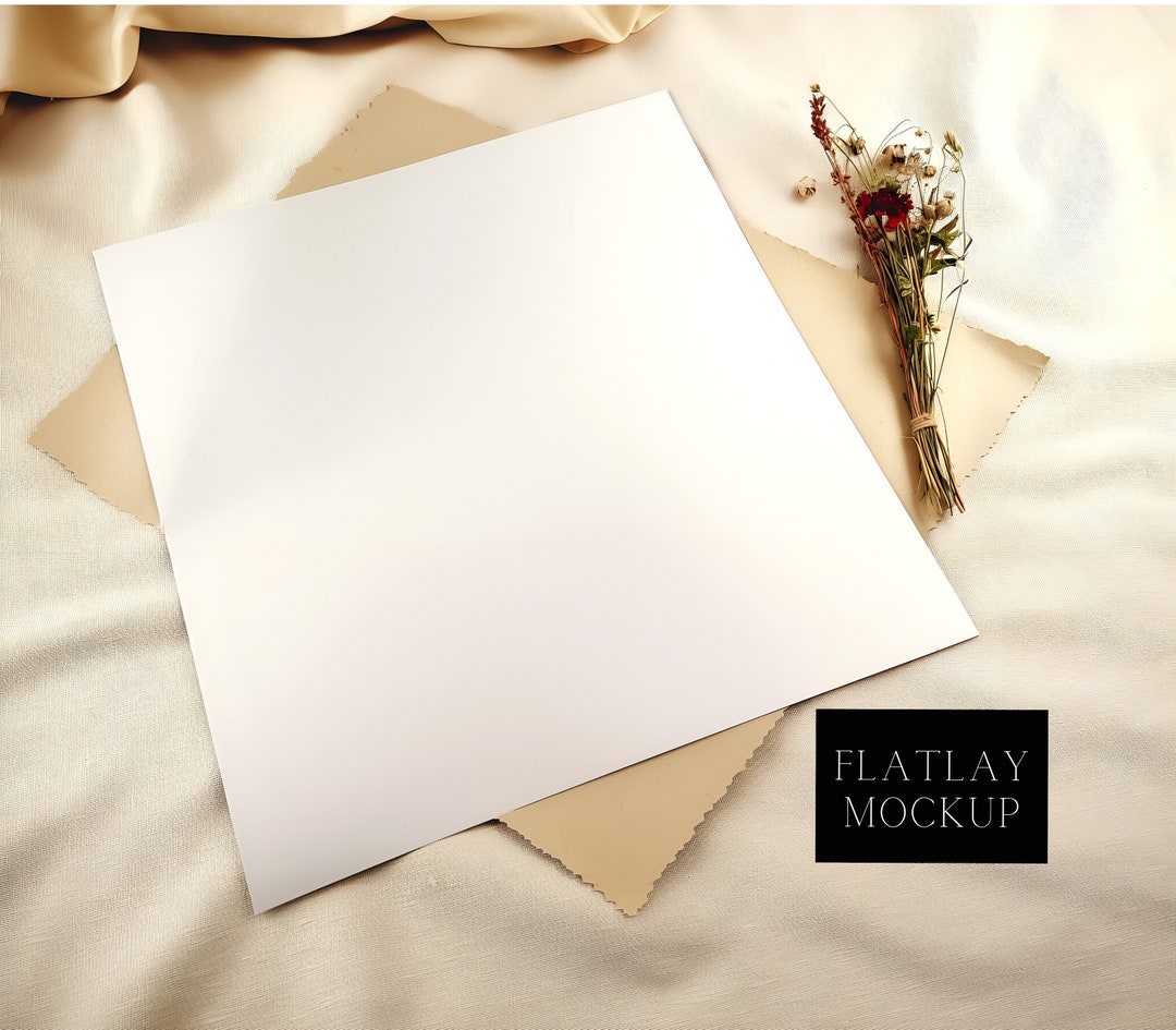Top Down View Flat Lay Print Sheet Mockup - Prints Posters Wall Art ...