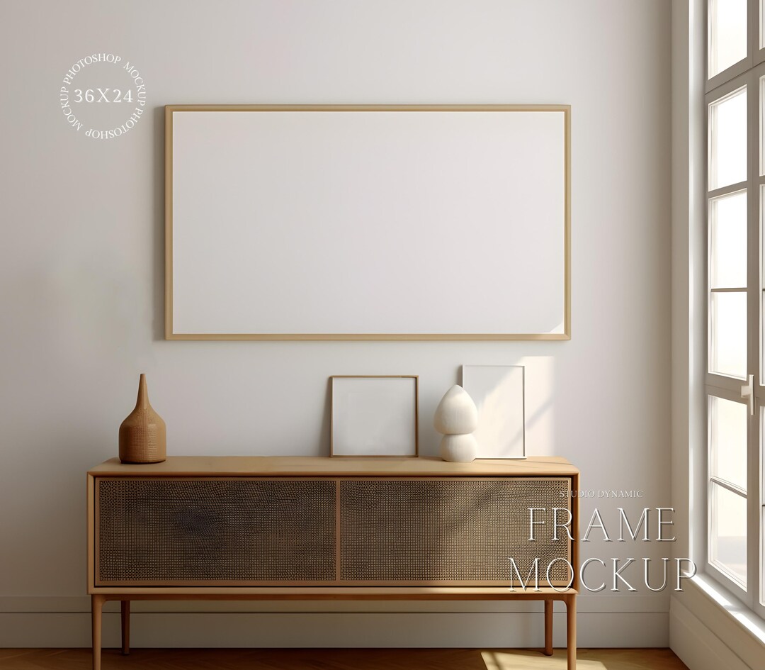 Horizontal Frame Mockup - Landscape Frame Mockup Frame Poster Art ...