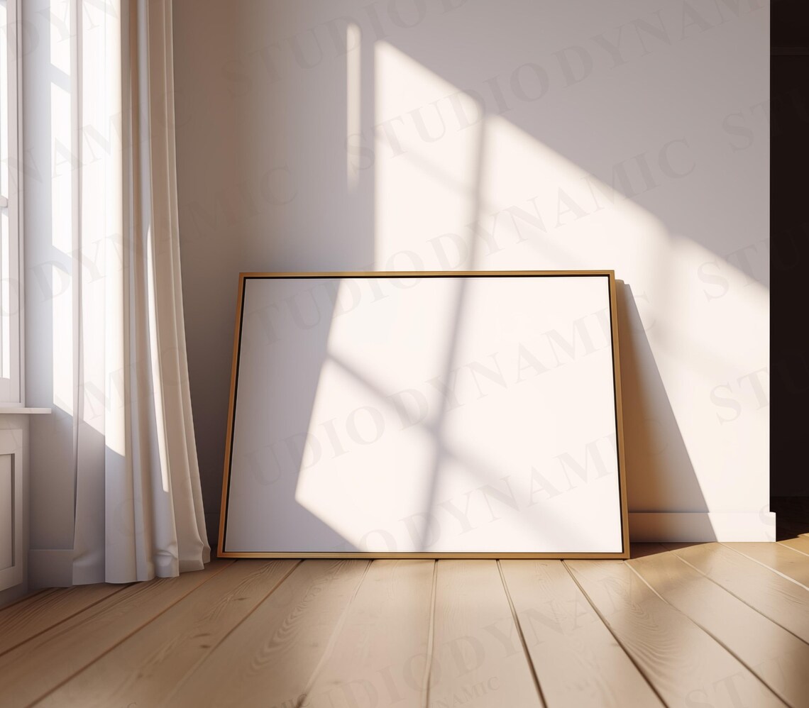 Wooden Horizontal Frame Mockup - Landscape Poster Mockup - Natural ...