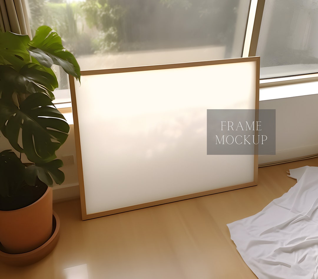 Horizontal Frame Mockup - Frame Poster Art Display - Minimal Interior ...