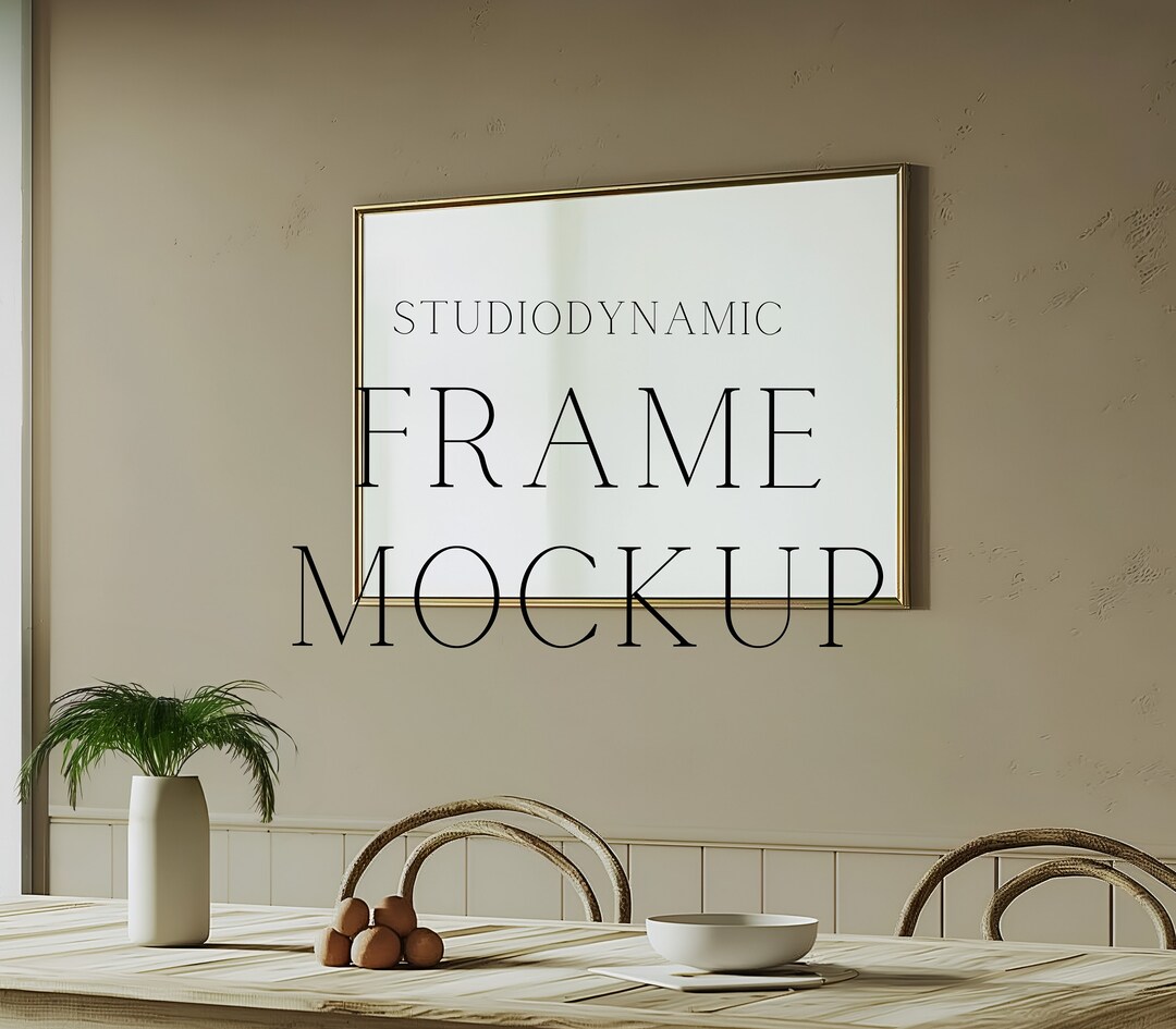Landscape Frame Mockup - Horizontal Frame Mockup - in Home Interior Art ...