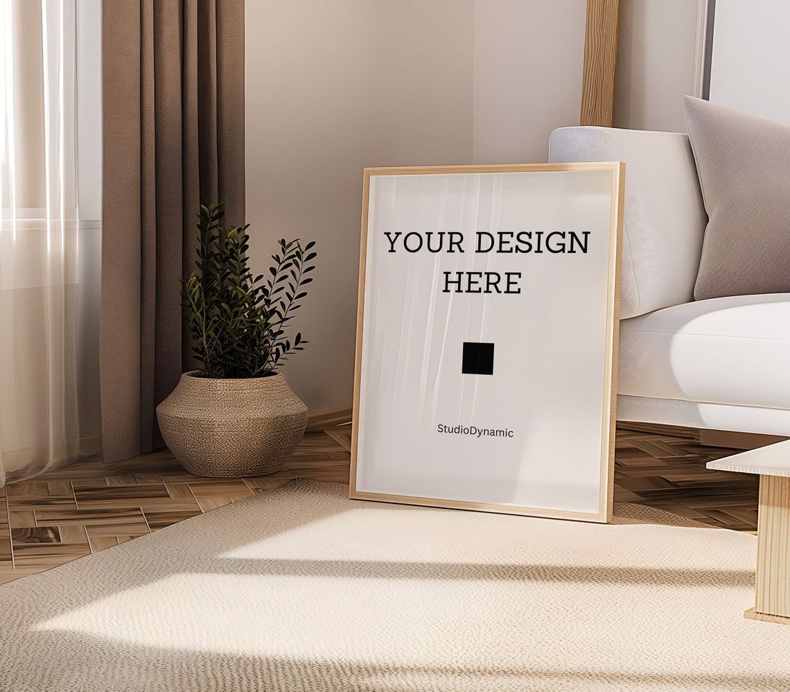 Single Frame Mockup - Vertical Frame - Wall Art Mockup - Poster Mockup ...