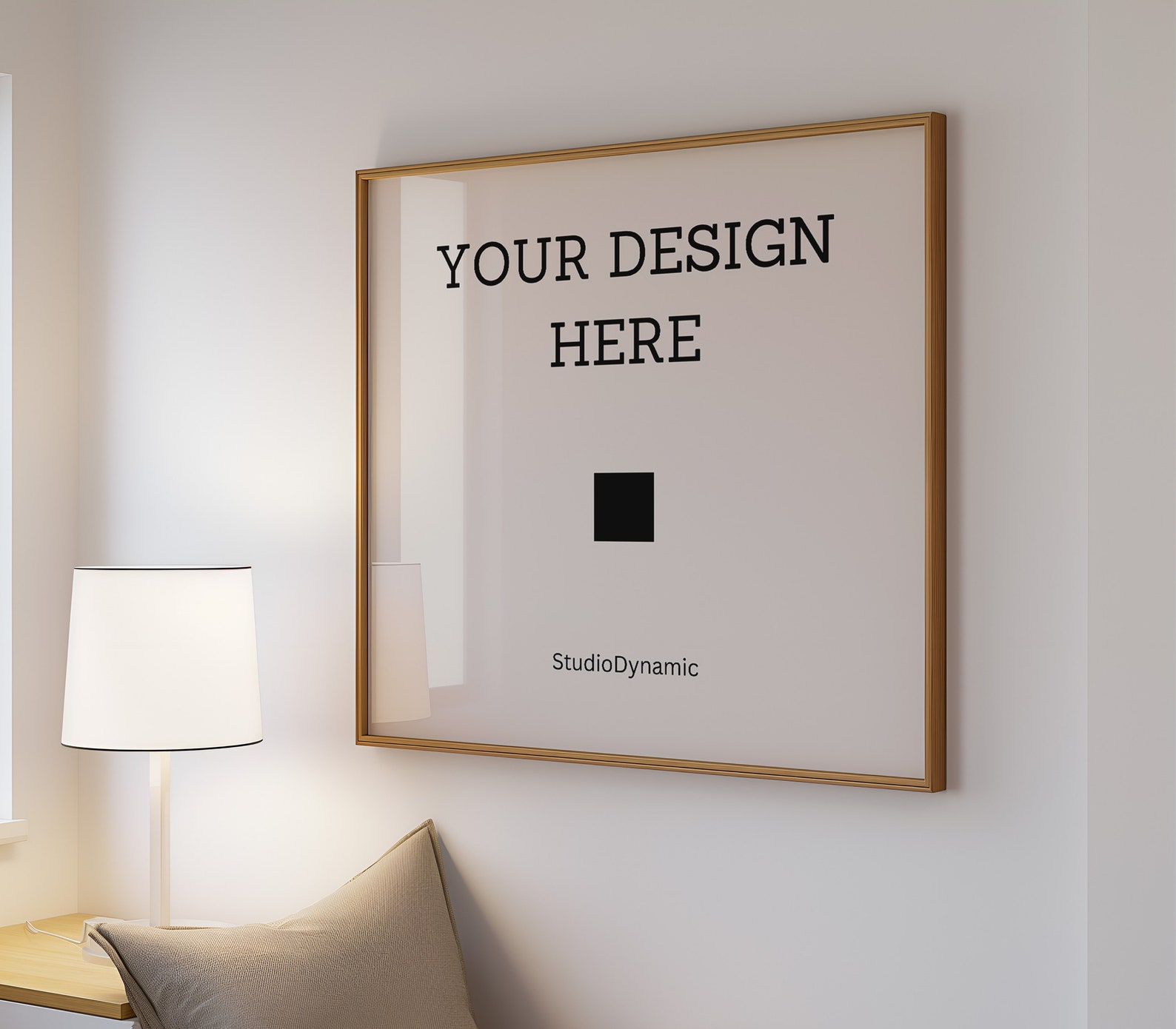 Square Photoshop Frame Art Display Mockup - Square Frame Mockup ...