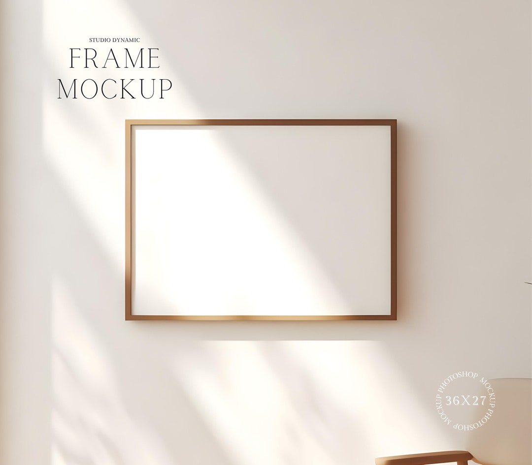 Minimal Horizontal Frame Mockup - Natural Light Frame Mockup ...