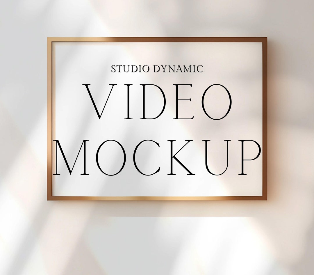 Landscape Frame Video Mockup - Horizontal Frame Animated Shadow Overlay ...
