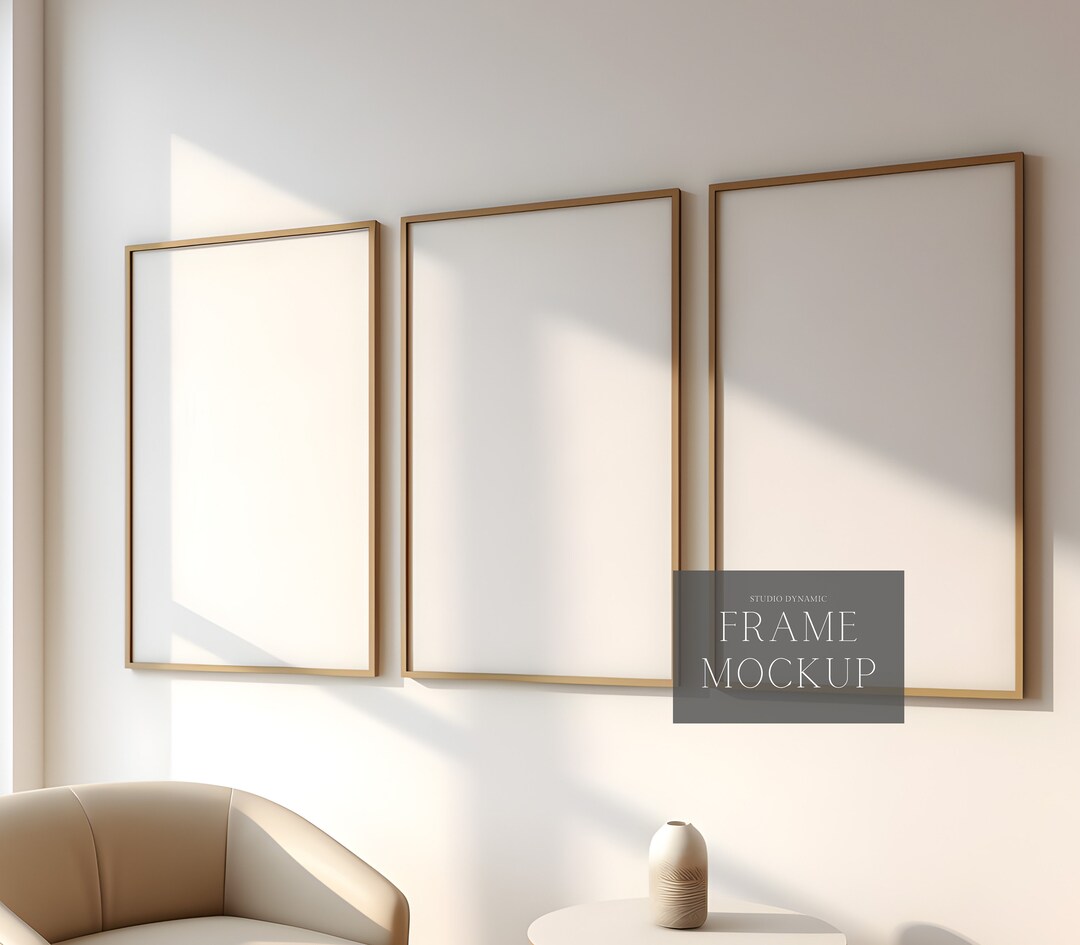 3 Frame Poster Mockup - ISO - PSD - Smart Object Mockup - Etsy