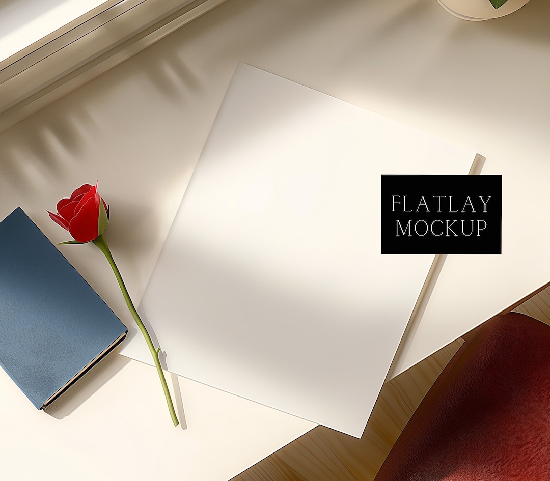 Close up Vertical Flat Lay Print Sheet Mockup - Digital Mockup for ...