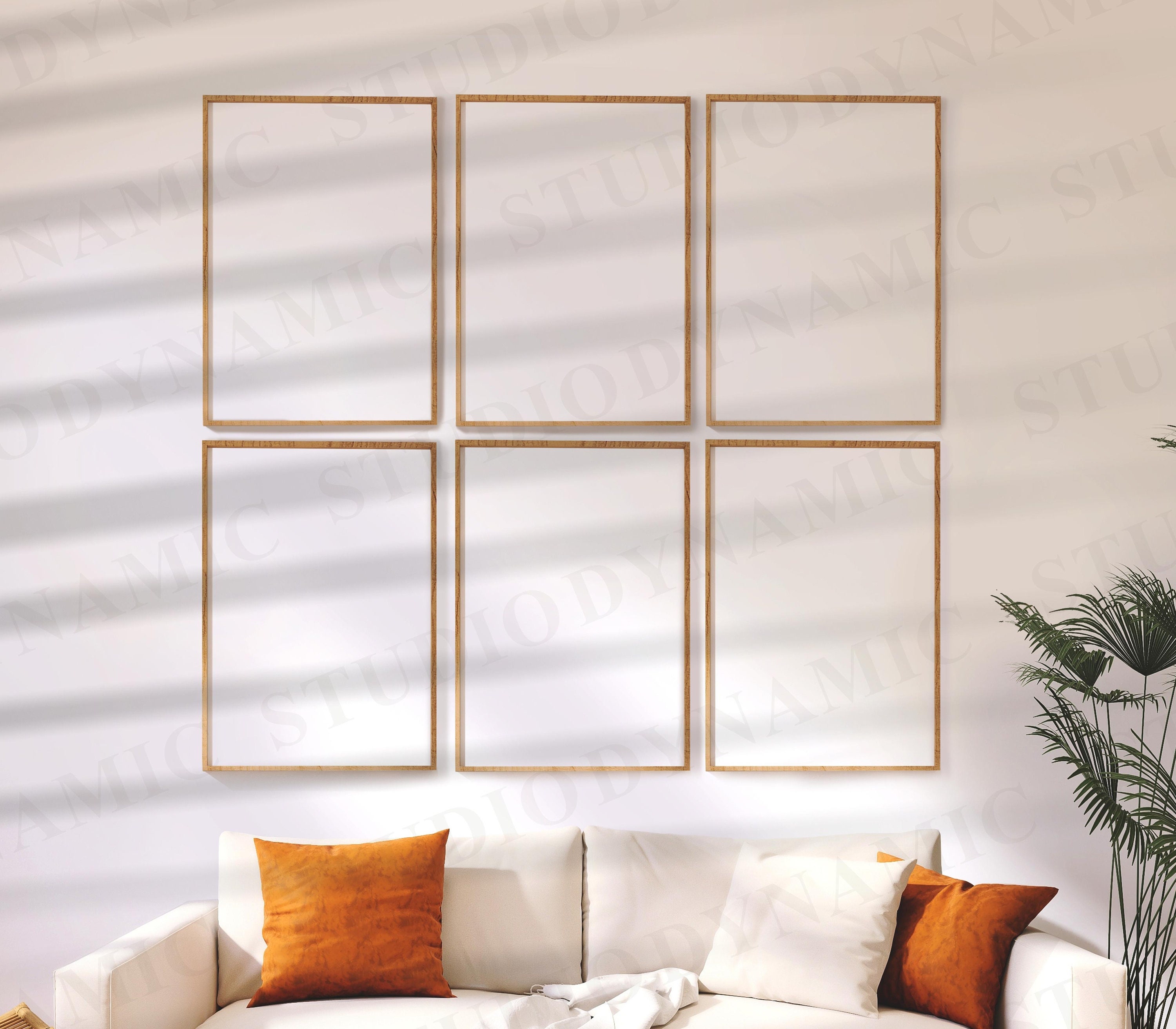 6 Frames Mockup, Art Print Mockups, Gallery Wall Set Mockup, Simple ...