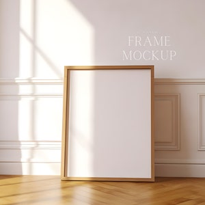 Single Frame Mockup - Minimalistic Interior Mockup - Wood Frame - Print ...
