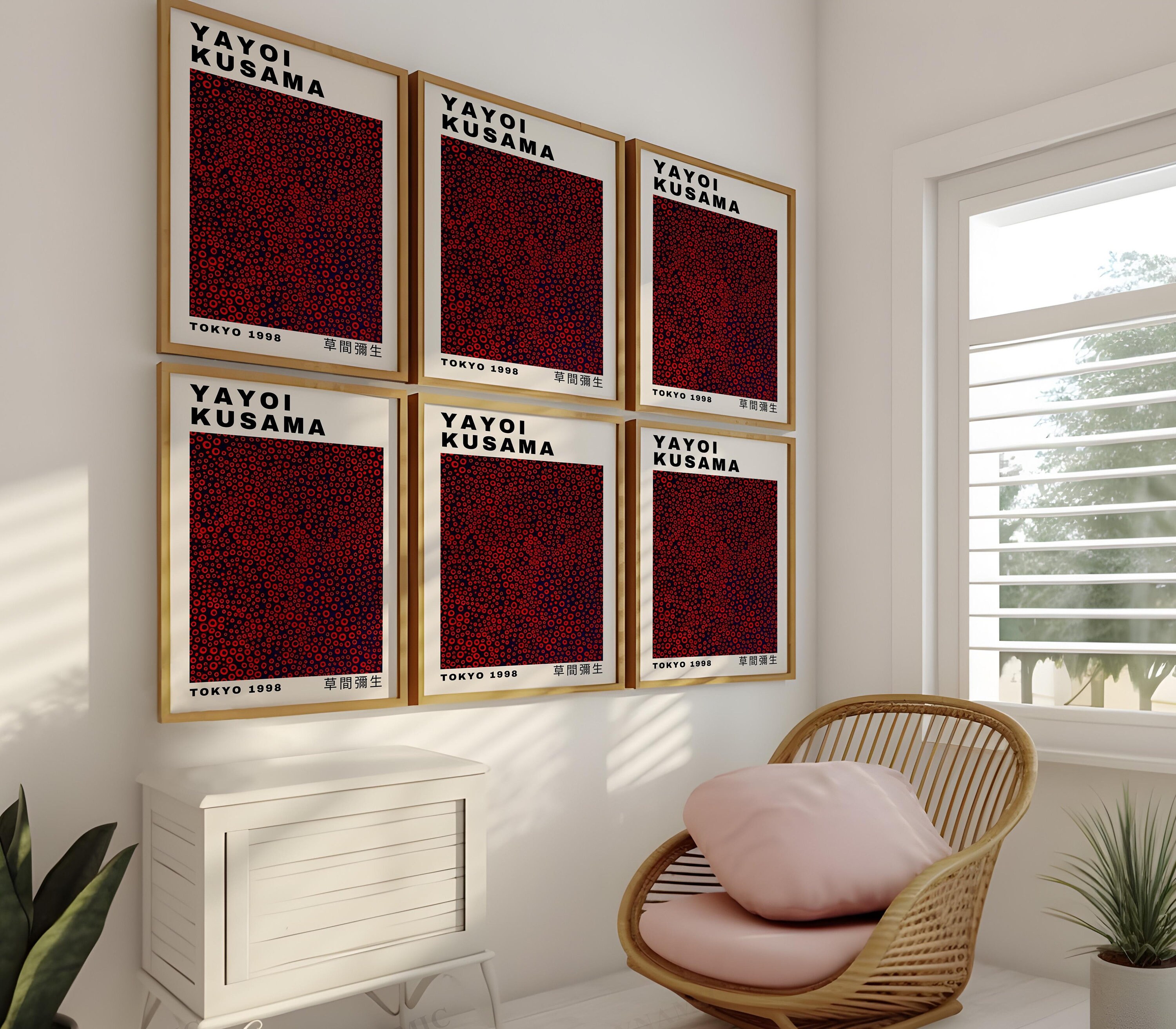 6 Frame Poster Mockup Art Display Natural Light Mockup - Etsy