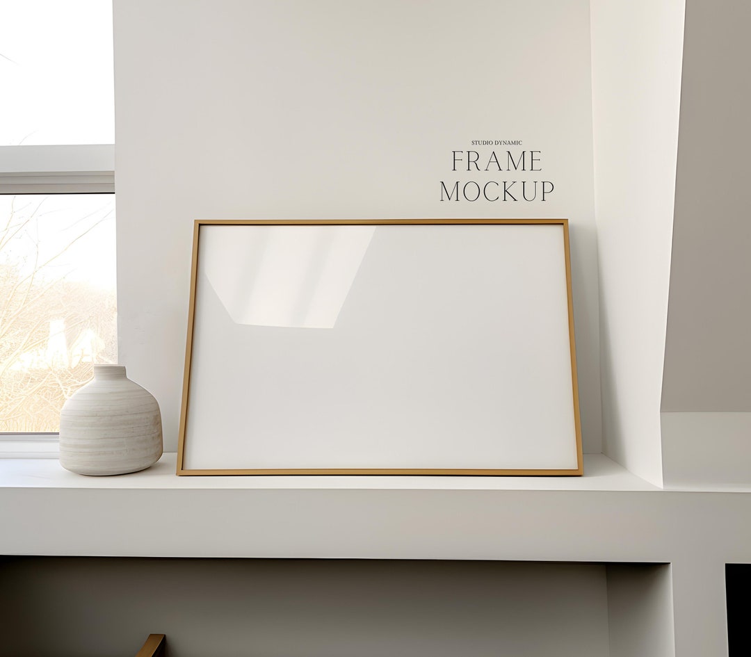 Minimal Close up Horizontal Frame Mockup - Art Display Mockup - PSD ...