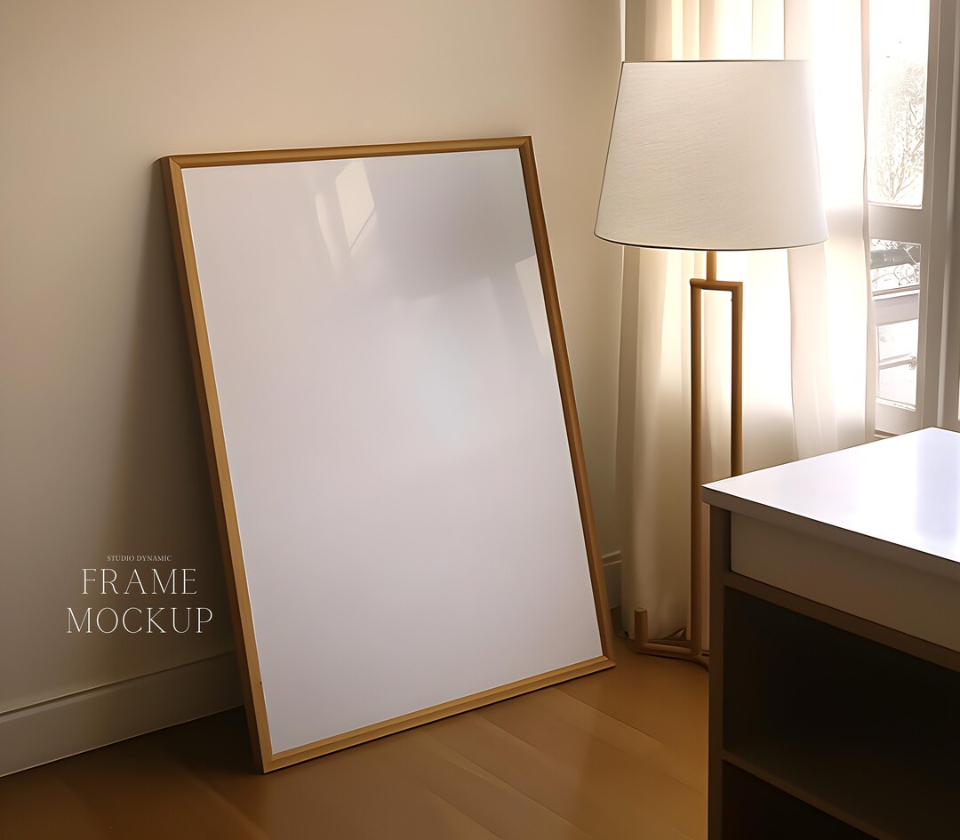 Simple Frame Scandi Mockup - Glass Reflection Frame Mockup - PSD - ISO ...