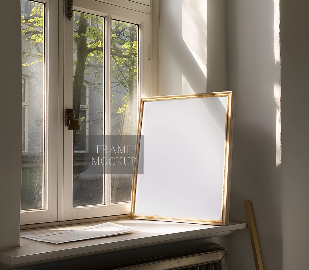 Single Frame Poster Mockup - Bright Aesthetic Mockup - Simple Interior ...