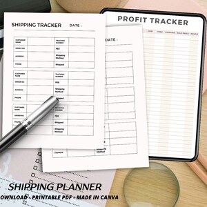 Printable Shipping Template, Profit Tracker Financial Template ...