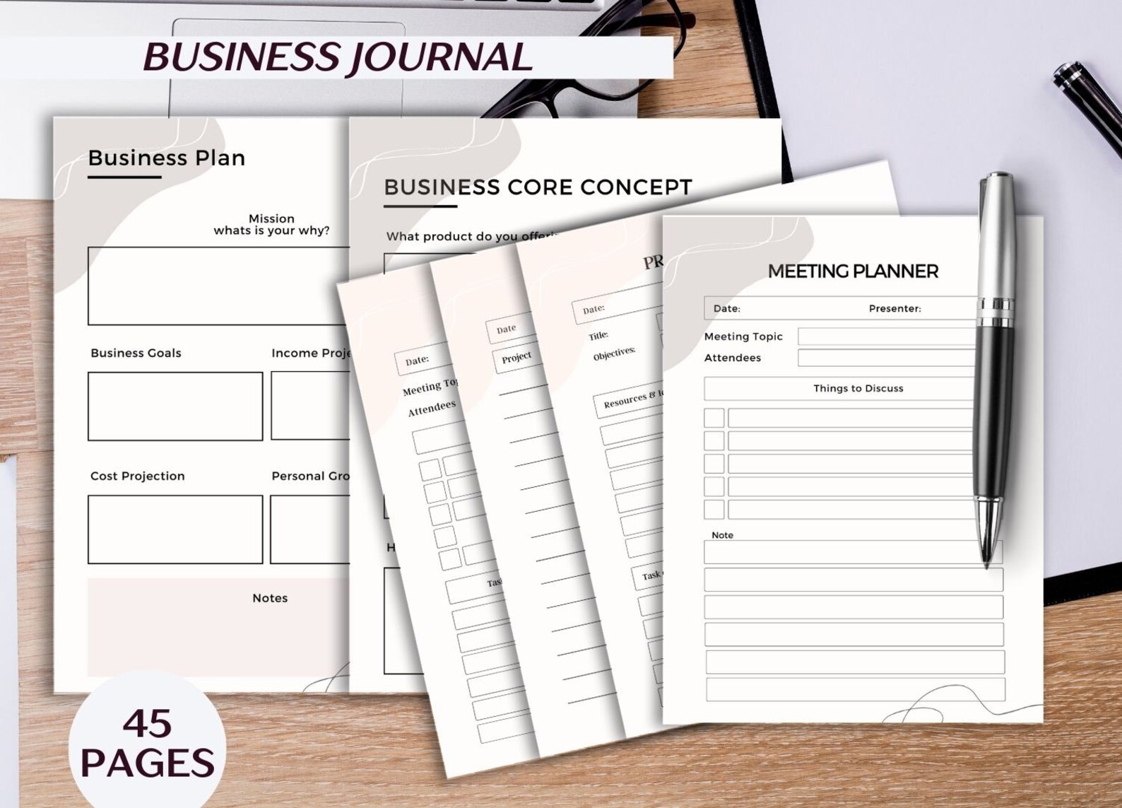 Digital Business Planner, Finance Planner, Business Plan Goal Planner ...