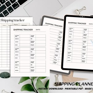 Printable Shipping Template, Profit Tracker Financial Template ...