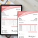 Pink Invoice Template, Printable Business Invoice, Digital Canva ...
