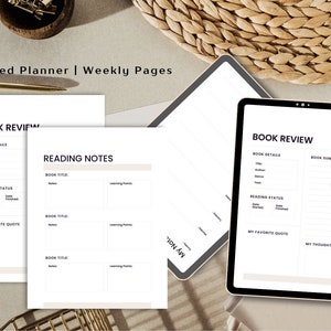 Printable Book Review Planner, Book Summary Goodnotes Planner, Reading ...