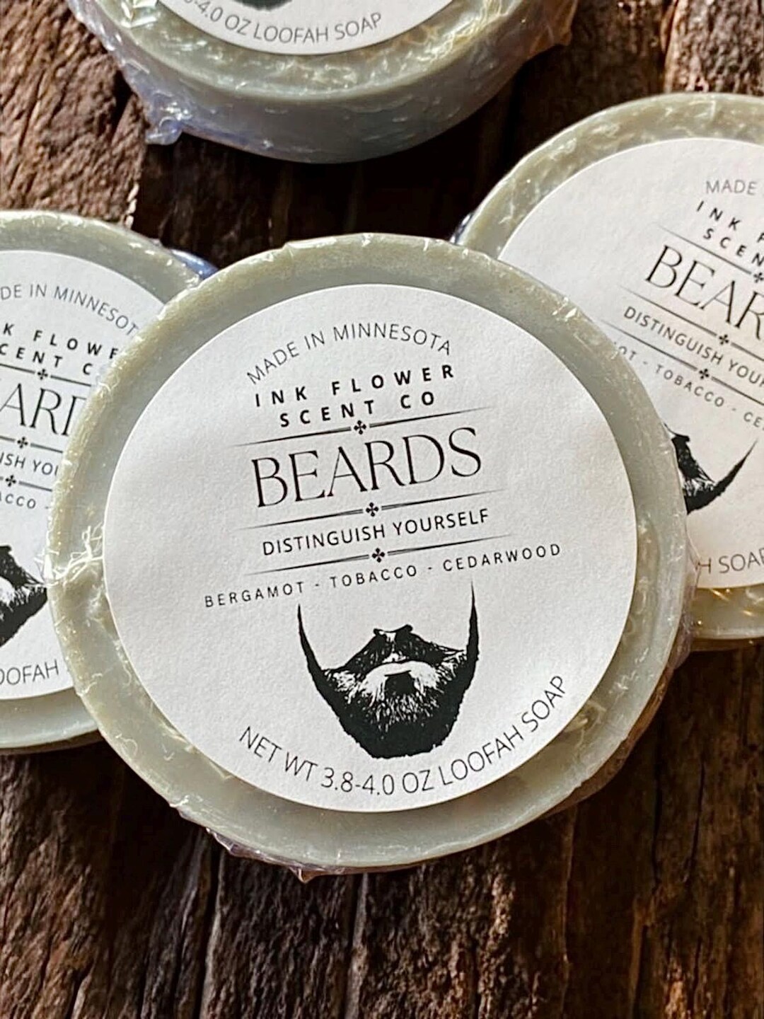Beards Themed Loofah Soap – Bergamot Tobacco Cedarwood Scent ...