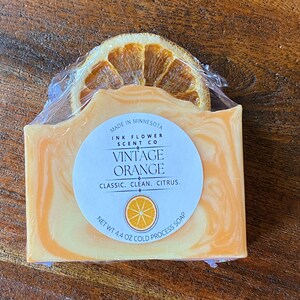 Vintage Orange Soap Bar | Classic Clean Citrus Scent | Cold Process ...