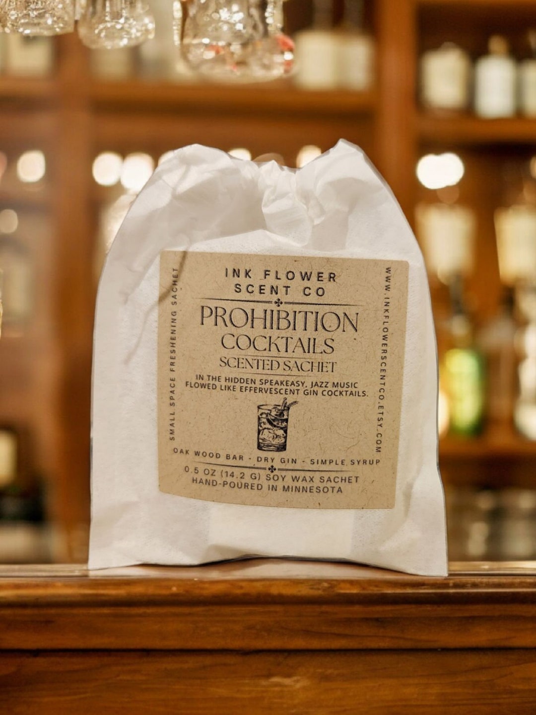 Prohibition Themed Scented Sachet | Soy Wax Sachet | Small Space ...