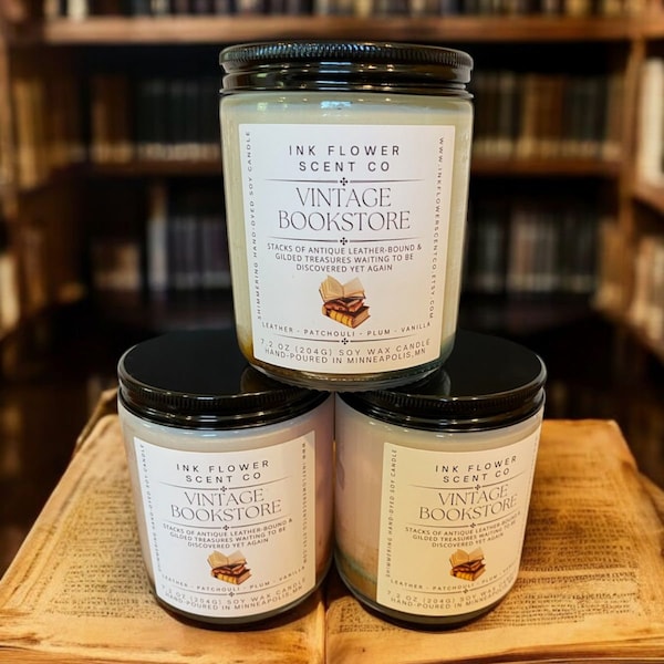 Book Scented Candle - Etsy