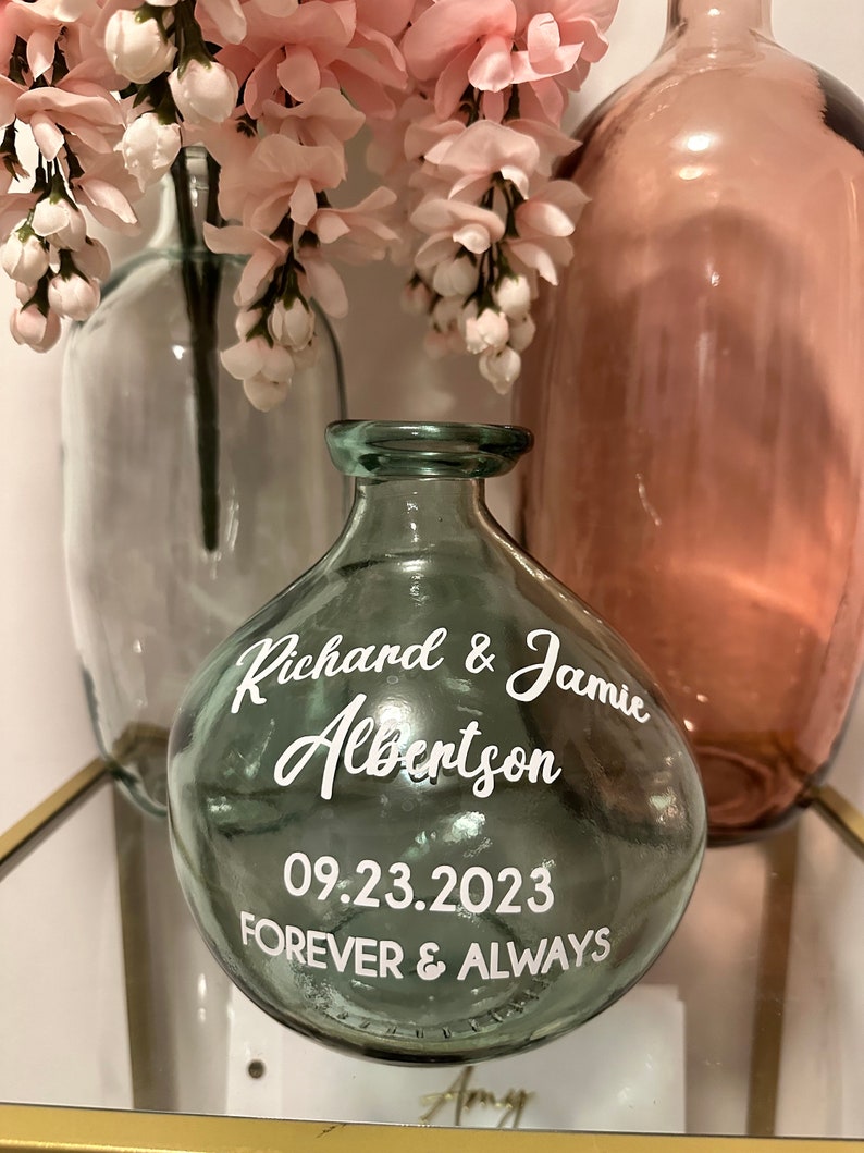 Small Glass Vase Wedding Seating Chart - Etsy
