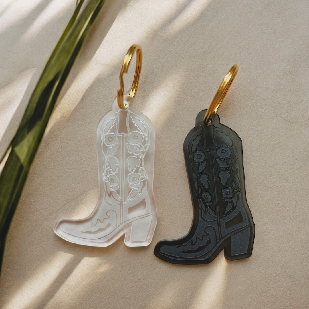 Cowboy Boots Keychain Cowgirl Boot Keychain Bachelorette Bridesmaids ...