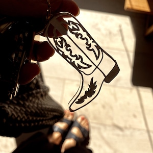 Cowboy Boots Keychain Cowgirl Boot Keychain Bachelorette Bridesmaids ...