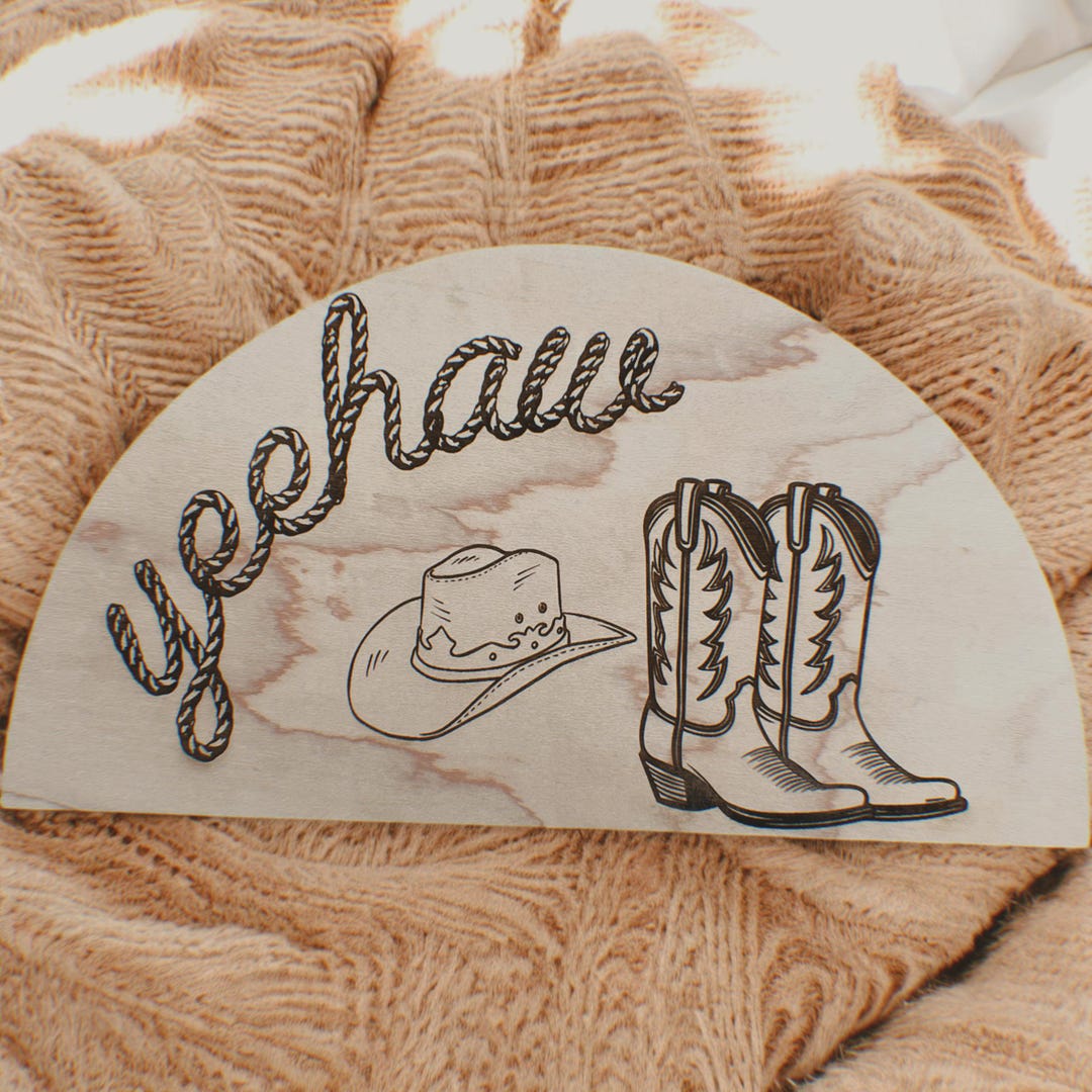 Yeehaw Wood Wall Sign Boy Room Sign Little Cowboy Nursery Decor Baby ...