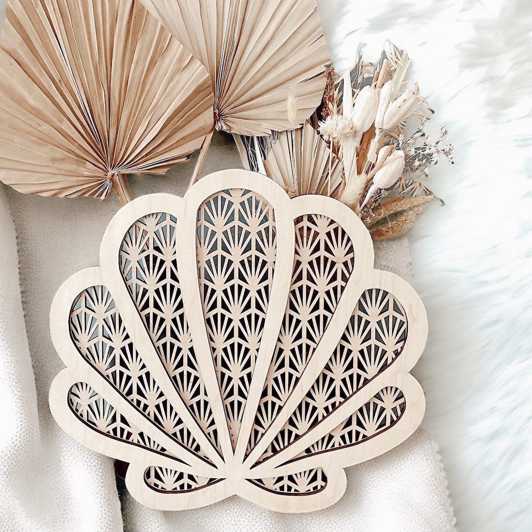 Boho Nursery Decor Rattan Seashell Mermaid Decor Baby Shower Gifts Baby ...