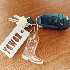 Cowboy Boots Keychain Cowgirl Boot Keychain Bachelorette Bridesmaids ...