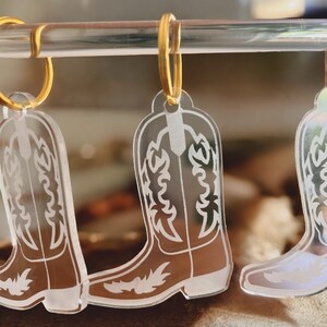Cowboy Boots Keychain Cowgirl Boot Keychain Bachelorette Bridesmaids ...