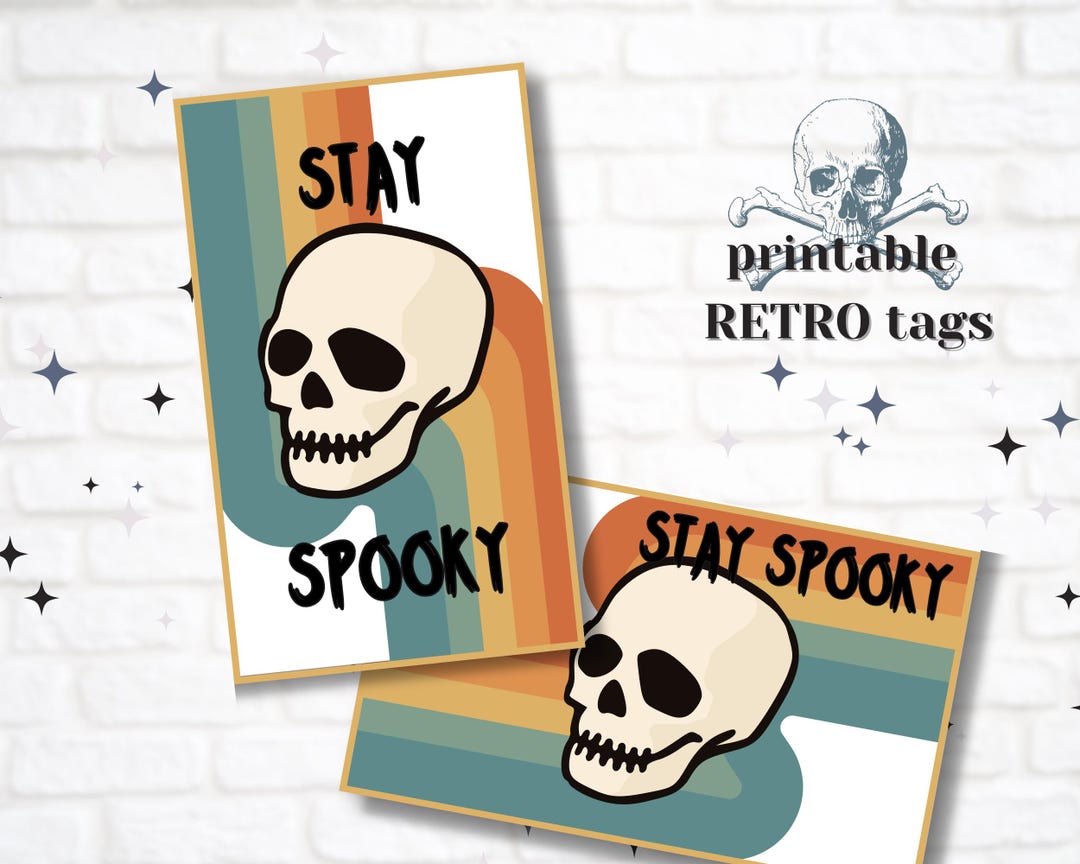 Retro Halloween Favor Tags Printable | Class Treat Gift Tags ...