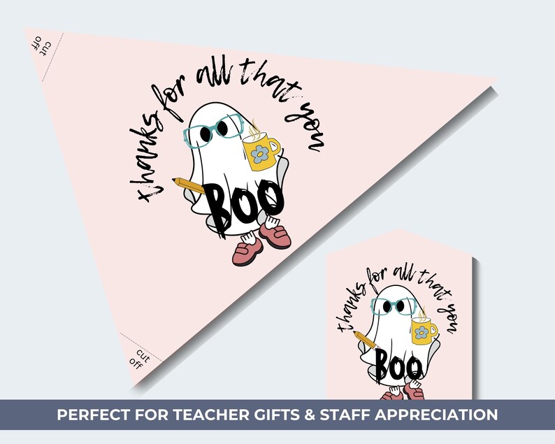 Halloween Teacher Pennant Printable, Halloween Teacher Gift, Teacher ...