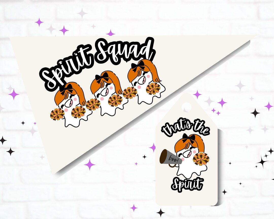 Halloween CHEER Squad Gift Tag Printable Halloween Spirit Squad ...