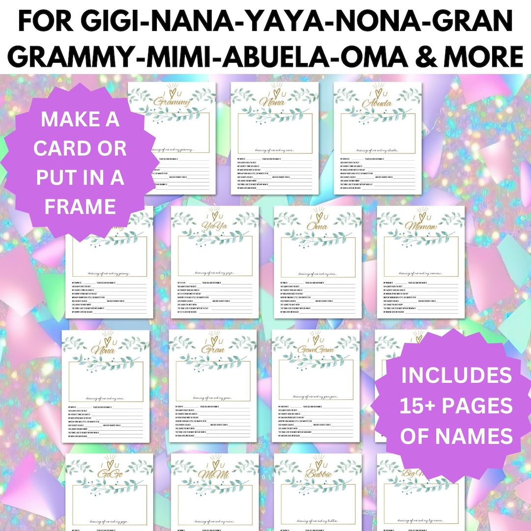 Card for Grandma-oma-abuela-gigi-nona-nana-mimi-memaw-gran-granny ...