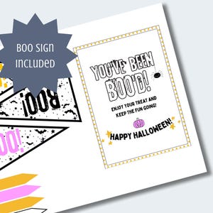 Printable Halloween Favor Flags: Spooky Boo Basket Tag (PDF) - Etsy