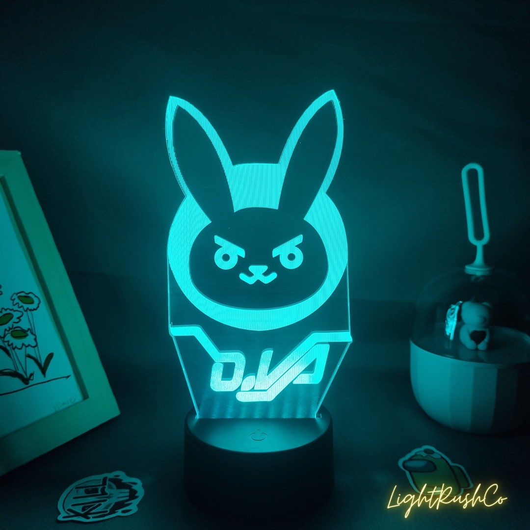 Overwatch LED Night Light Anime Figure DVA Repear Hanzo Ashe - Etsy