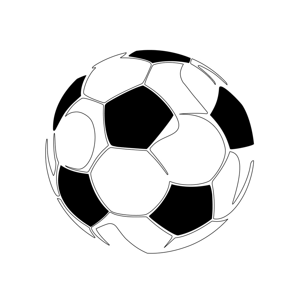 Soccer Ball Outline SVG Fútbol SVG Soccer Ball Svg SVG Sports - Etsy