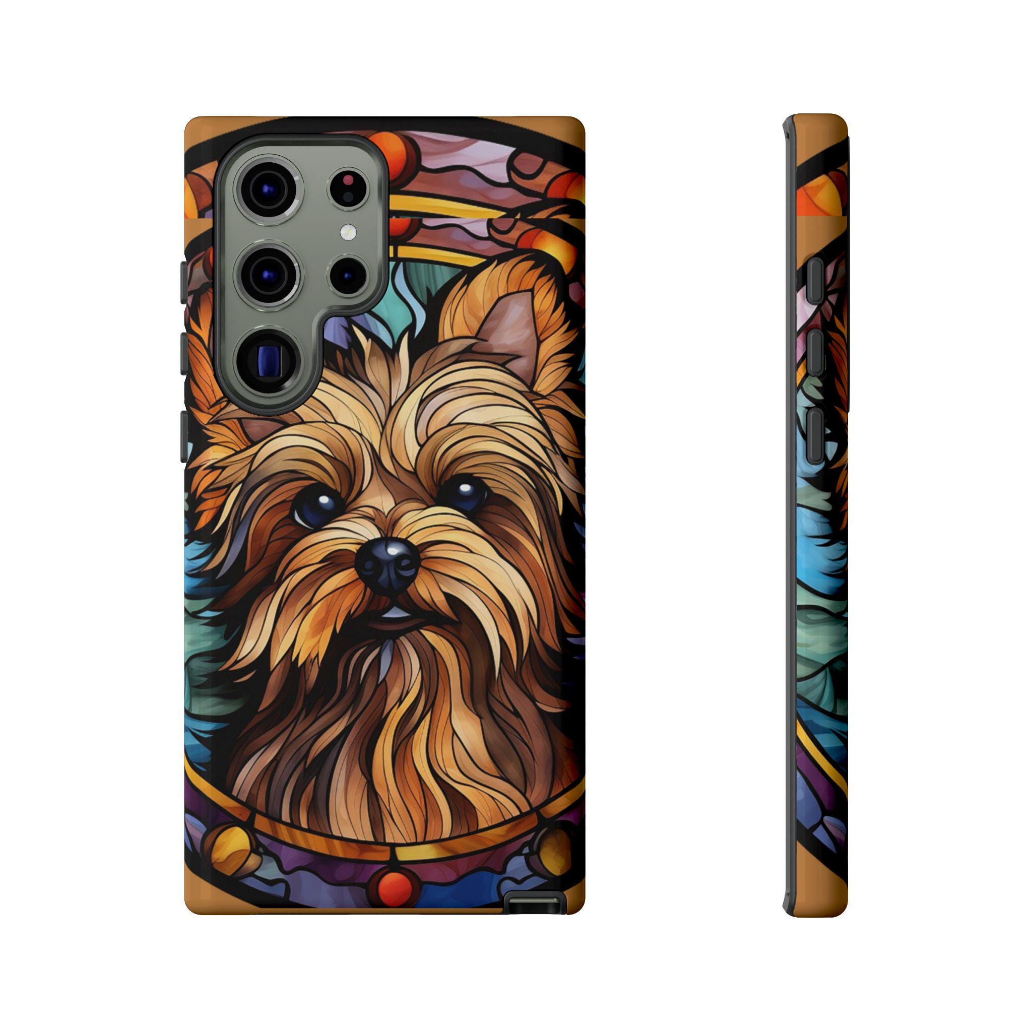 Yorkshire Terrier Pet Stained Glass Tough Cell Phone Case iPhone ...