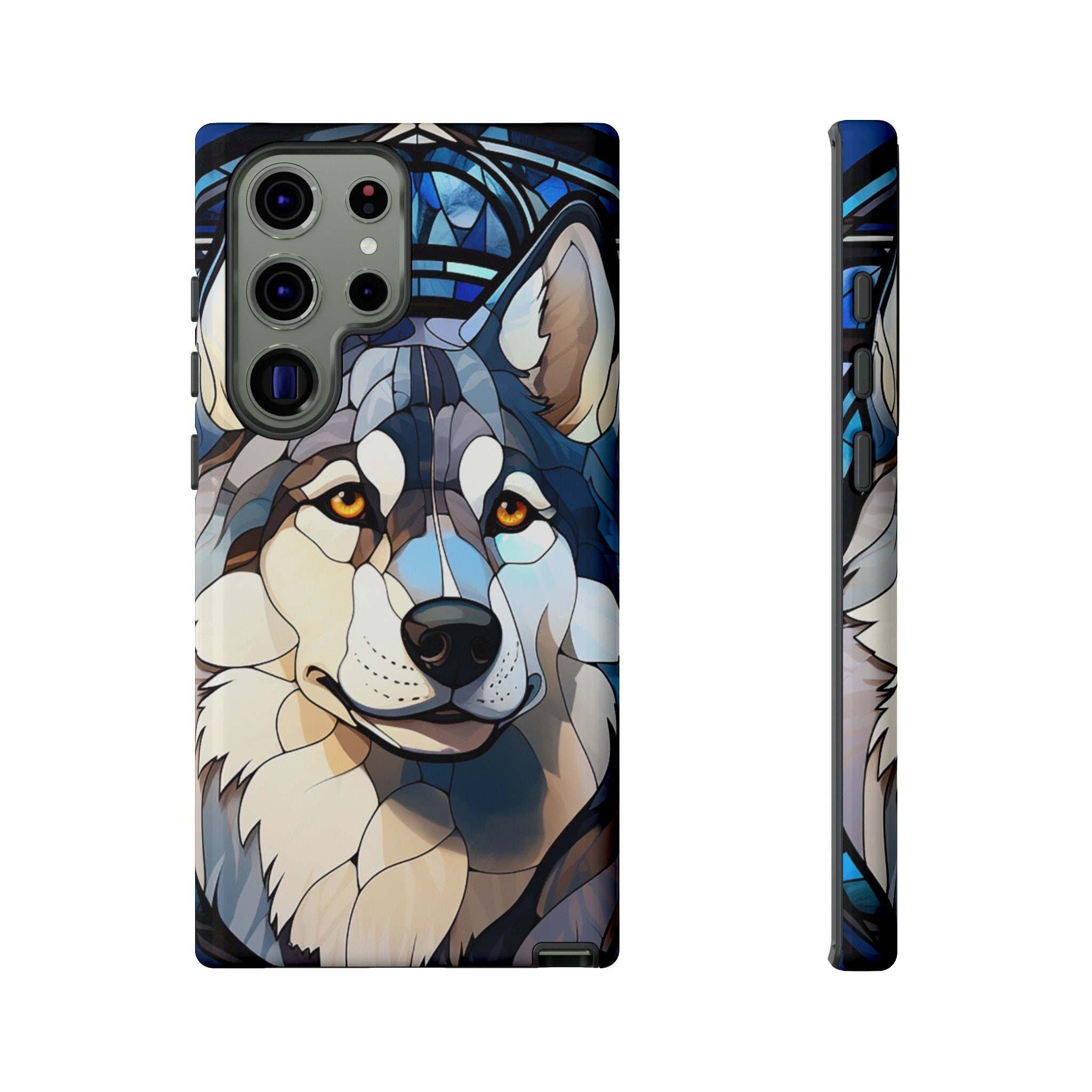 Siberian Husky Stained Glass Tough Cell Phone Case iPhone Samsung ...