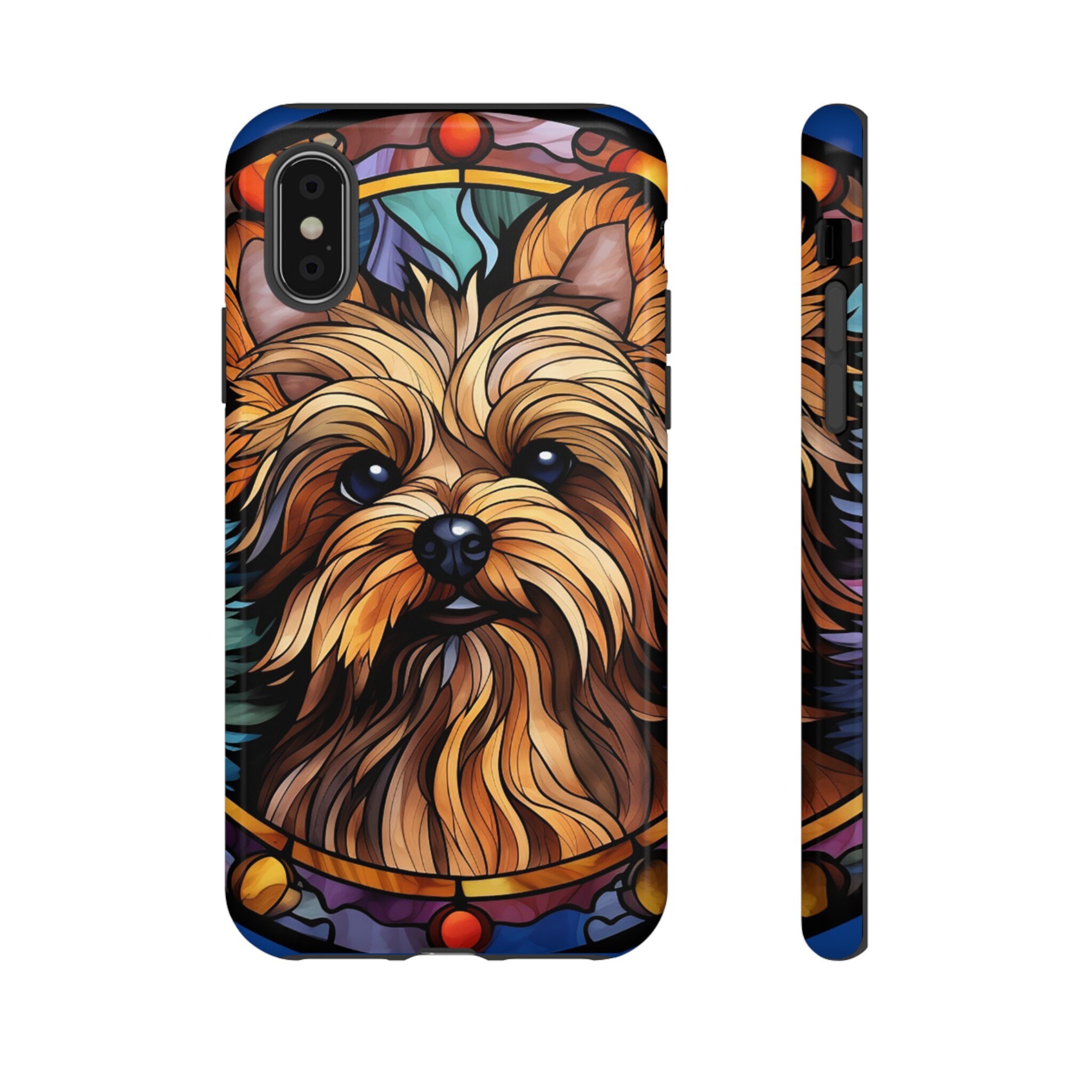 Yorkshire Terrier Pet Stained Glass Tough Cell Phone Case iPhone ...