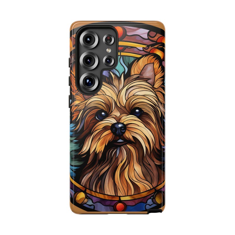 Yorkshire Terrier Pet Stained Glass Tough Cell Phone Case iPhone ...