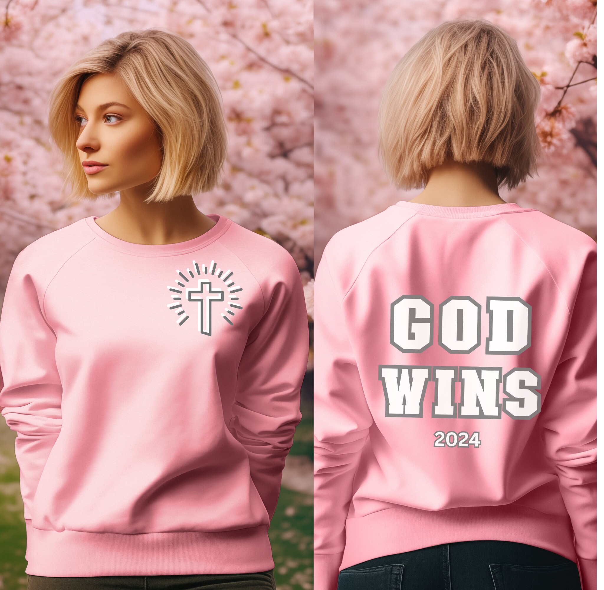 God Wins 2024 Patriotic MAGA Trump God Prophetic Jehovah Nisi Spiritual Religious Christian ...