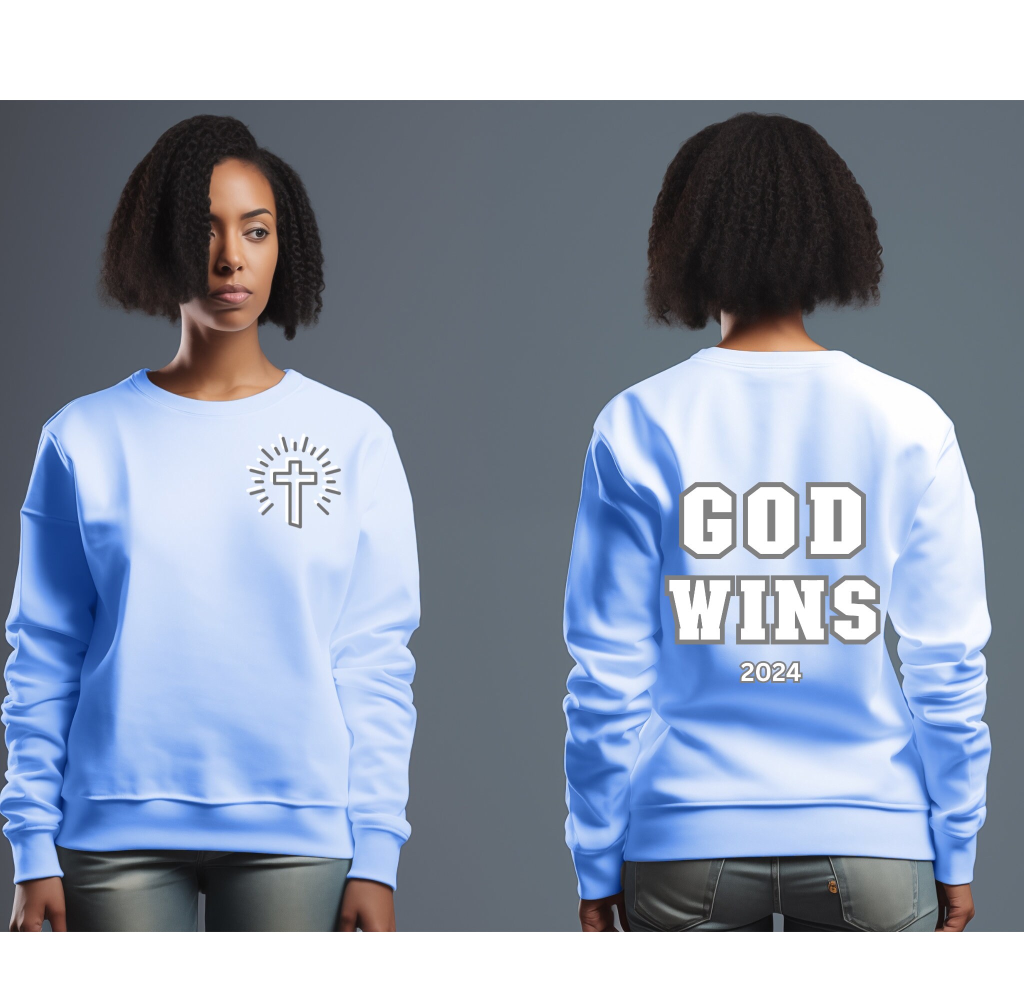 God Wins 2024 Patriotic MAGA Trump God Prophetic Jehovah Nisi Spiritual Religious Christian ...