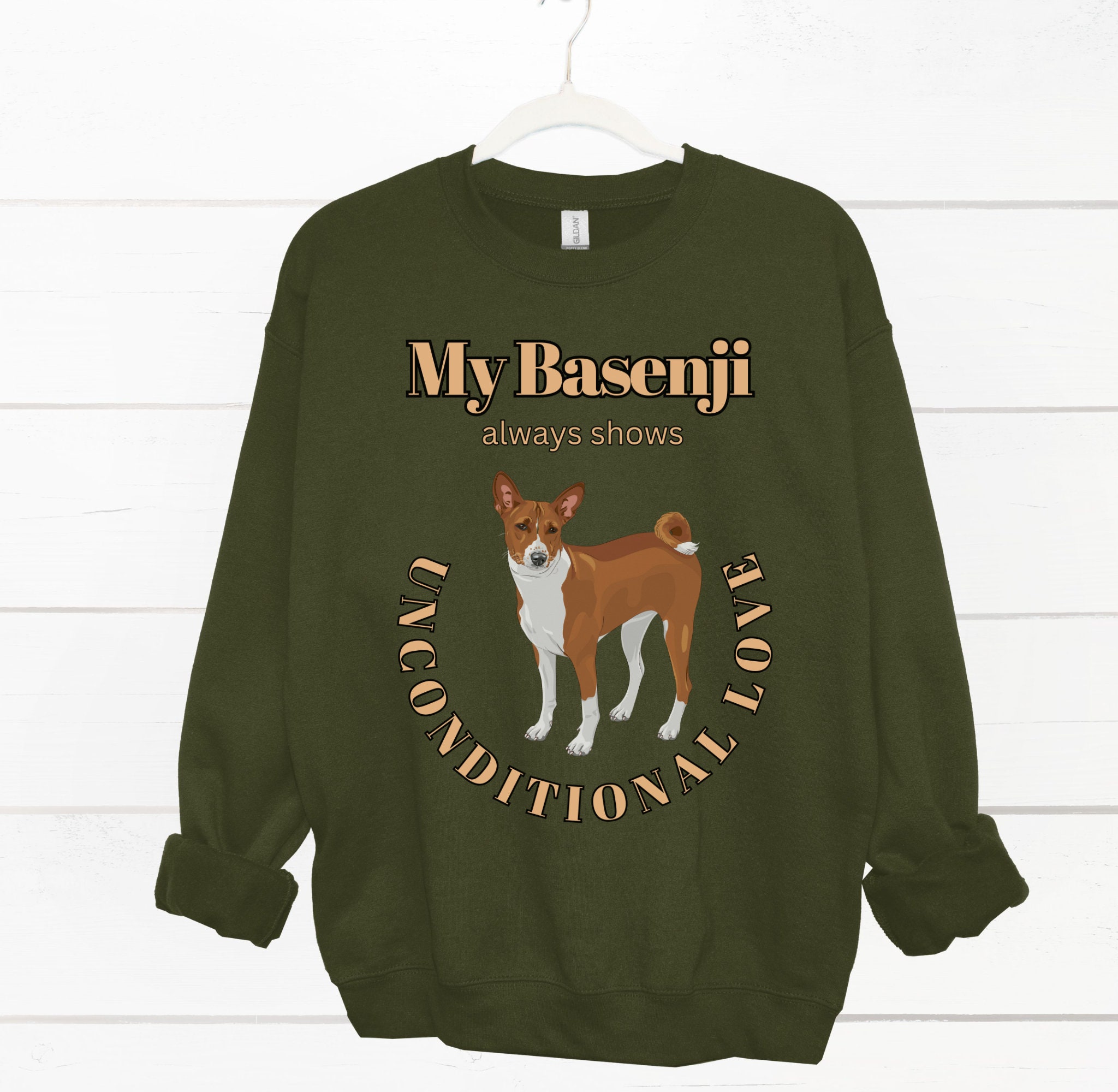My Basenji Shows Unconditional Love Shirt Christmas Gift Dog Lovers ...