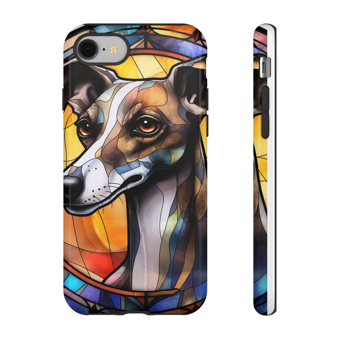 Italian Greyhound Pet Stained Glass Tough Cell Phone Case iPhone ...