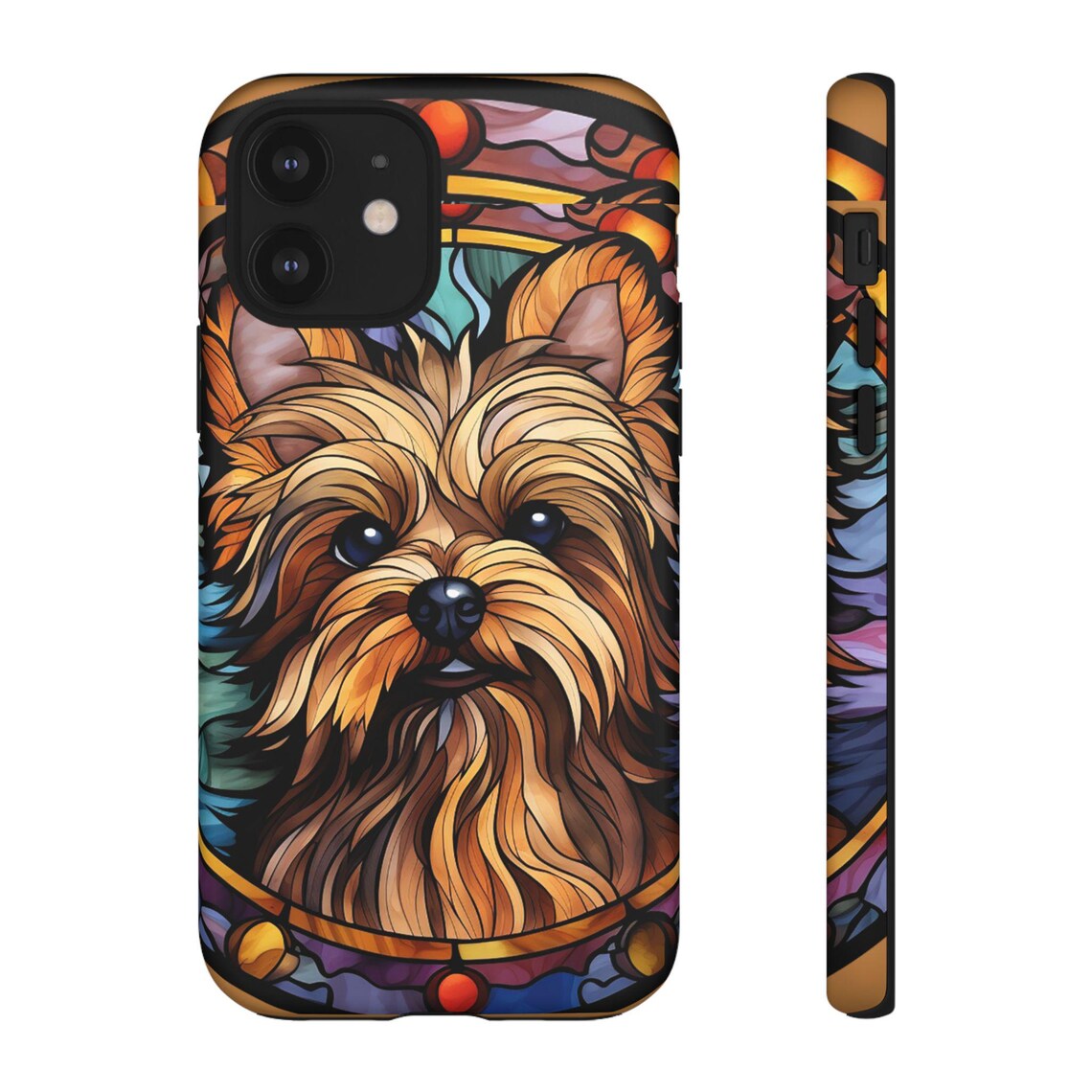 Yorkshire Terrier Pet Stained Glass Tough Cell Phone Case iPhone ...