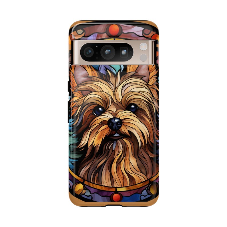 Yorkshire Terrier Pet Stained Glass Tough Cell Phone Case iPhone ...